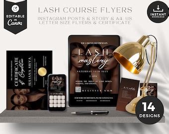 DIY Course Flyer Canva Template Editable Canva Flyer Etsy