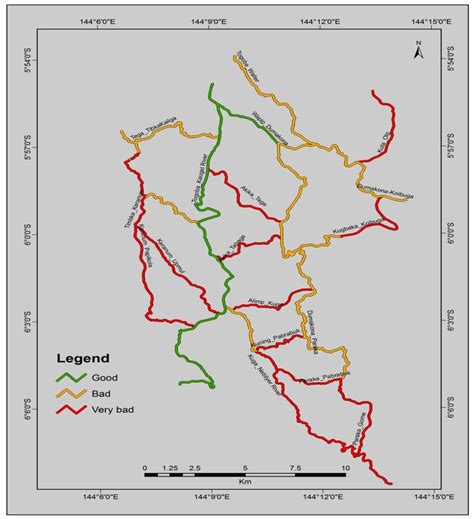 Thematic Map Showing Road Conditions Download Scientific Diagram