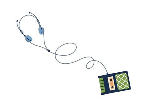 Leitor De Cassetes Retro Com Auscultadores Para Gravações De Música E