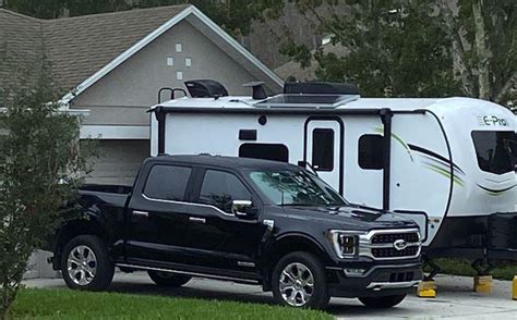 First Tow Of Travel Trailer With F PowerBoost ProPower Onboard Generator Test