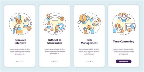 Premium Vector Challenges Of Education Onboarding Mobile App Screen