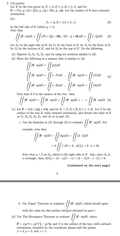2 12 Points Let E Be The Box Given By Chegg Com