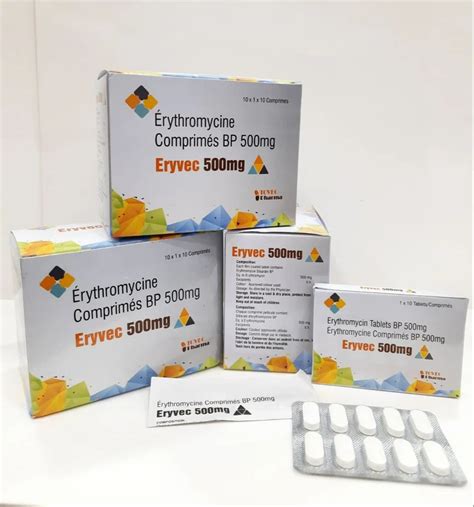 Erythromycin Tablets Bp 500 Mg At Rs 12 Strip Erythromycin Tablet In