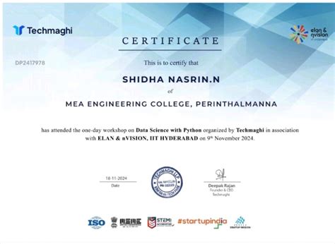 Datascience Python Iithyderabad Techmaghi Ai Machinelearning