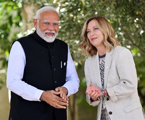Pm Modi Holds Bilateral Talks With Italian Pm Meloni On Sidelines Of G7