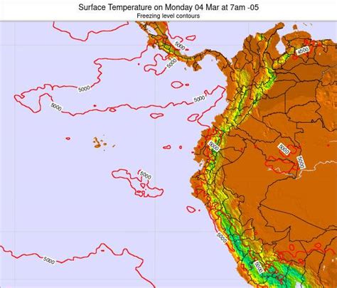 Ecuador Surface Temperature On Wednesday 04 Dec At 1am 05