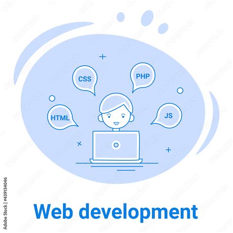 Web Development And Programming Languagesweb Design And Site Layout Using Templatesvector