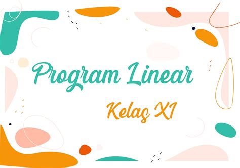 Program Linear Membuat Model Matematika Bagian 1