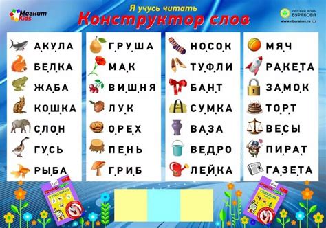 Карточки для чтения для 1 класса