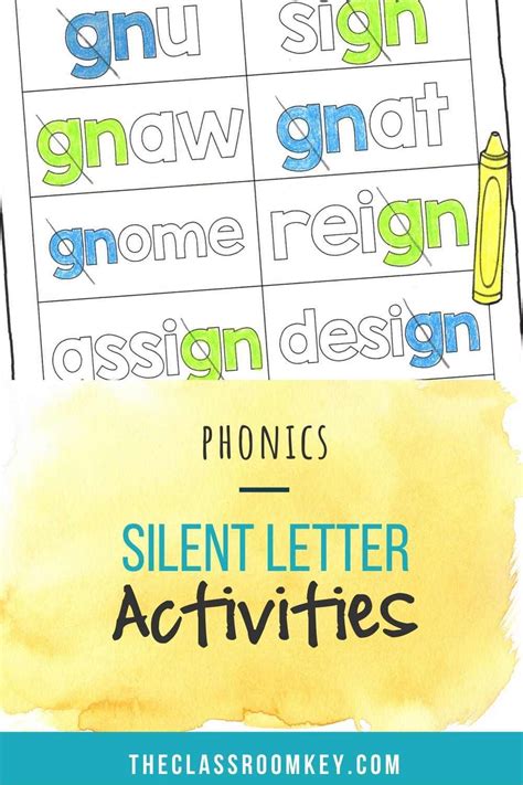 Silent Letter Kn Wr Mb Gn Activities In 2020 Phonics Activities