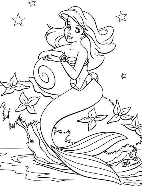 Ariel Coloring Pages Dive Into A World Of Ocean Adventure 🧜‍♀️