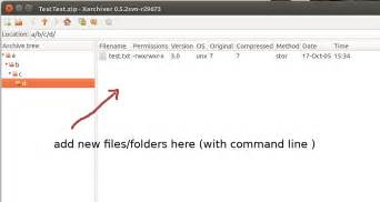 Linux How To Add Folder To Subfolder Inside Existing Zip File Stack