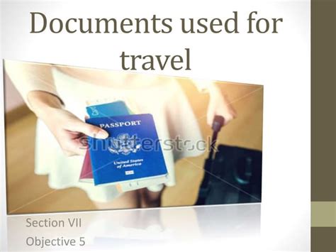Documents Required For Travel Pptx