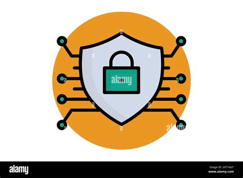 Cybersecurity Colored Outline Icon Icon Related To Technology Data