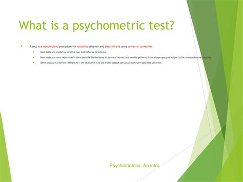 Psychometric Testing Certification Introduction Ppt