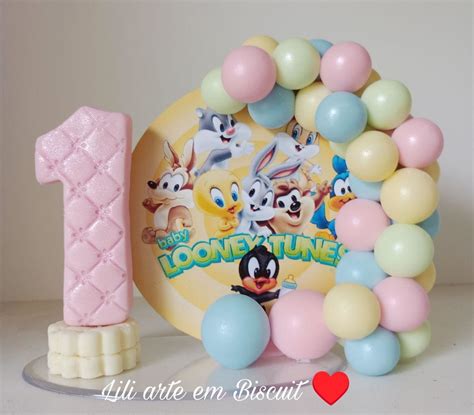 Topo De Bolo Looney Tunnes Biscuit Vela Elo7 Produtos Especiais