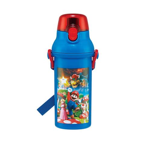 スーパーマリオ 抗菌直飲プラワンタッチボトル 480ml ムービー柄 Psb5sanag 2023 4973307647758 Skt
