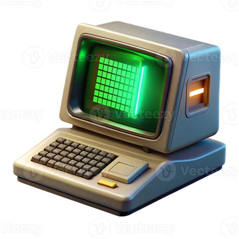 Extraordinary Classic A Vintage Computer Terminal Displaying Cryptic Messages Illuminated By