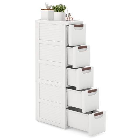 3456 Drawer Narrow Storage Cabinet For Small Space 5 Tier