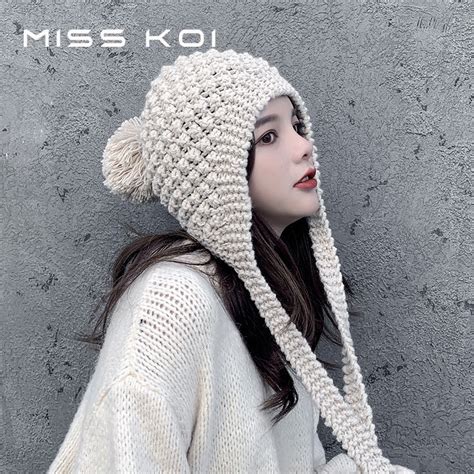MISSKOI Ready Stock Korean Version Autumn Winter Vintage Color Ear