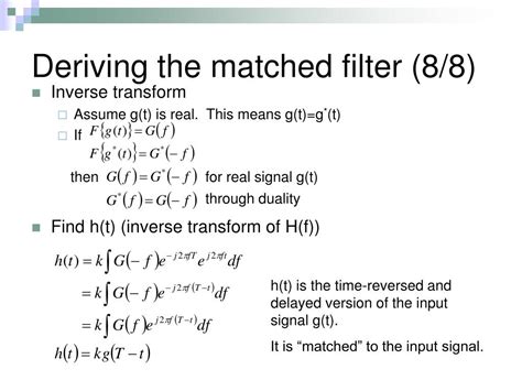 ppt matched filters powerpoint presentation free download id 434828