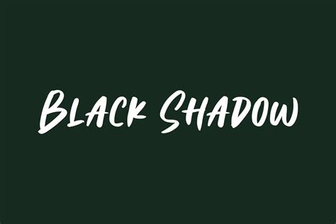 Black Shadow Fonts Shmonts