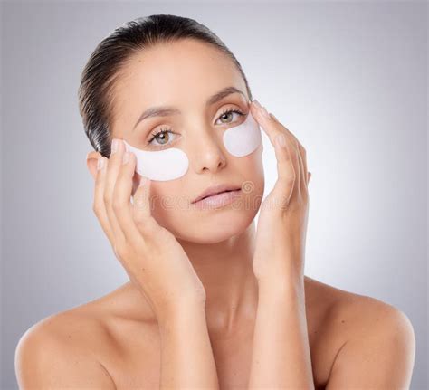 Woman Skincare Portrait And Eye Patch For Moisture Wellness And Anti
