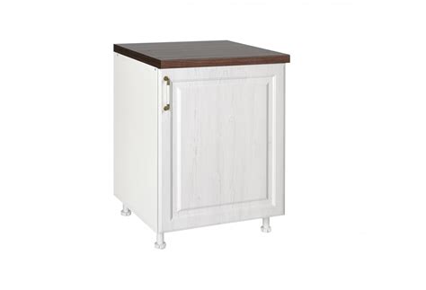 Кухненски шкаф долен с една врата Rustic D60 1v бял • Модулна кухня Rustic бяла • Мебели Монема