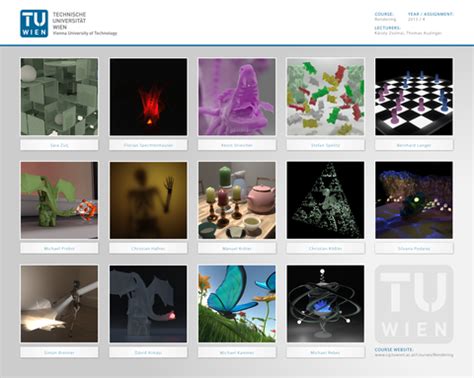 Lecture Rendering TU Wien Research Unit Of Computer Graphics