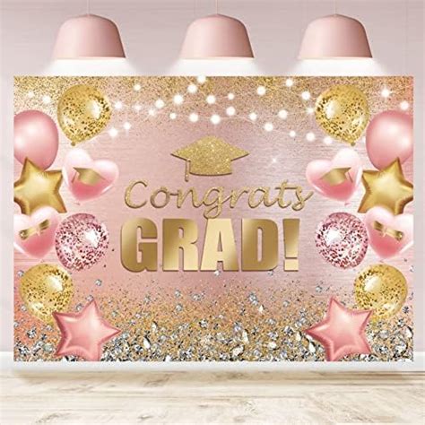 Pink Graduation Decorations Class Of 2025 Pink Rose Gold