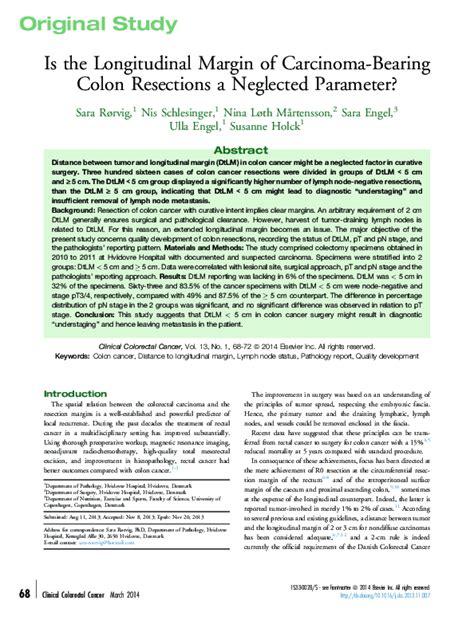 Pdf Is The Longitudinal Margin Of Carcinoma Bearing Colon Resections