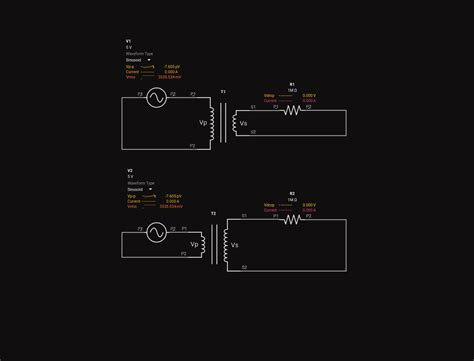Schematic For [example] Simulation Of Types Of Transformers Two