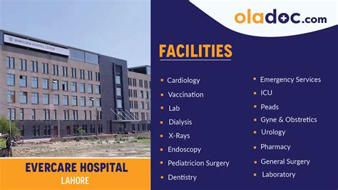 Evercare Hospital Lahore Doctors List Fee Contact Number