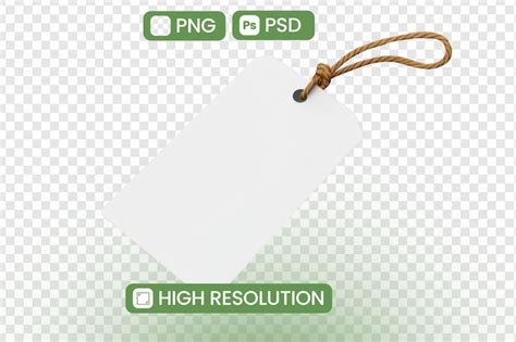 Blank Tag Hangs With String Attached Ready For Customization Or