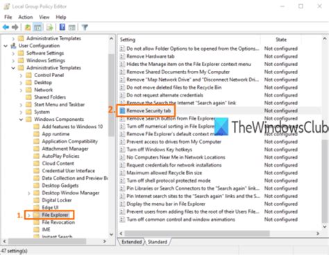Add Or Remove Security Tab From File Explorer In Windows 1110