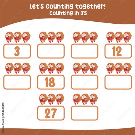 Counting By Threes The Christmas Elements Practising Math In Multiple