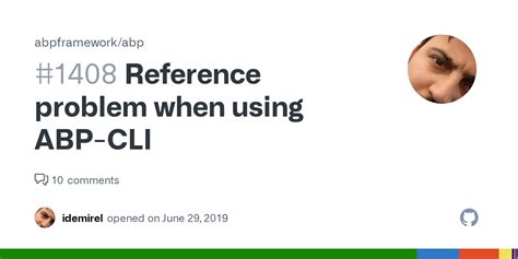 Reference Problem When Using Abp Cli · Issue 1408 · Abpframeworkabp