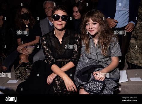 Maggie Gyllenhaal Left And Ramona Sarsgaard Arrive For The Dior