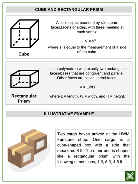 Volume Of Rectangular Prism Worksheets Educational Printable Activities