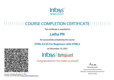 Latha P N On Linkedin Happy To Share That Ive Completed My Html Css