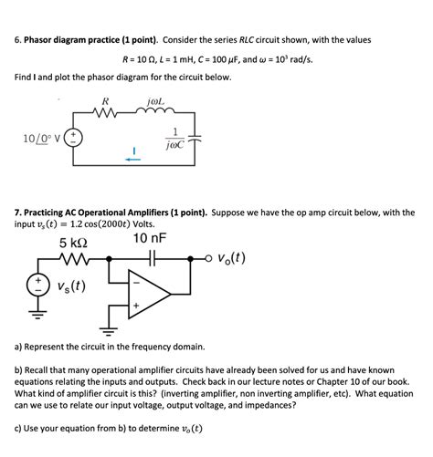Solved Phasor Diagram Practice Point Consider The Chegg Com