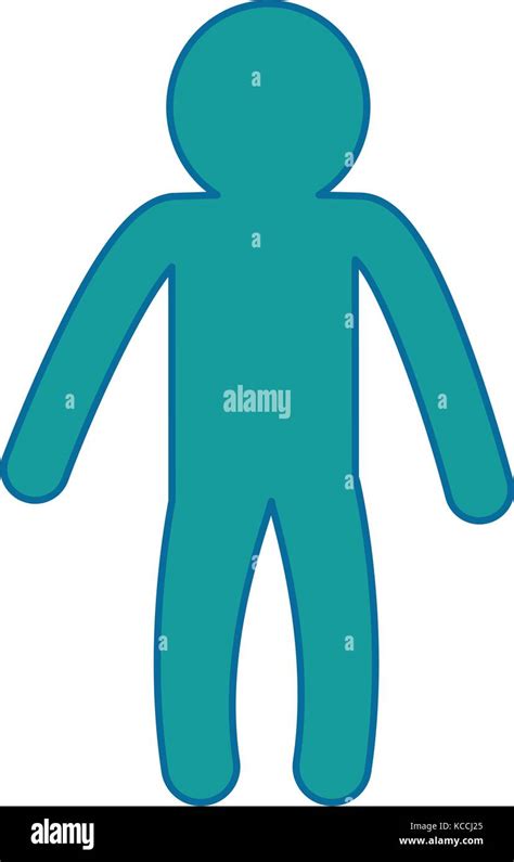 Männliche menschliche Silhouette Symbol Vektor illustration Design