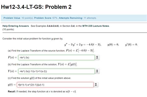 solved hw12 3 4 lt gs problem 2 problem value 10 point s