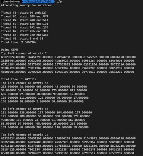 基于 Pthread 并行的通用矩阵乘法 炸毛的秘密基地 YH s Blog