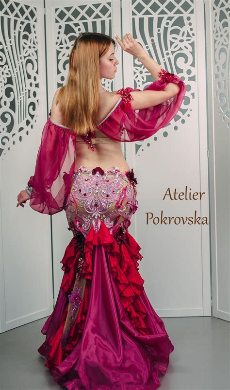 Luxury Bellydance Costume Sexy Wild Rose Etsy