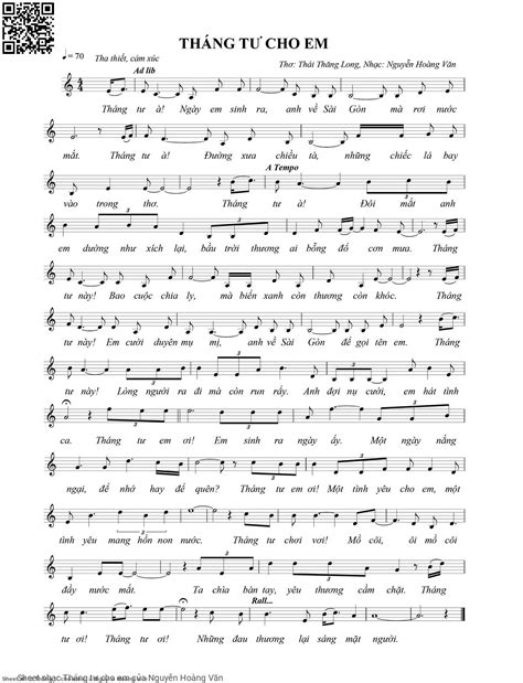 Sheet Th Ng T Cho Em Pdf L I H P M N T Nh C