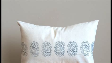 How To Sew And Stamp An Envelope Pillow Cover Youtube