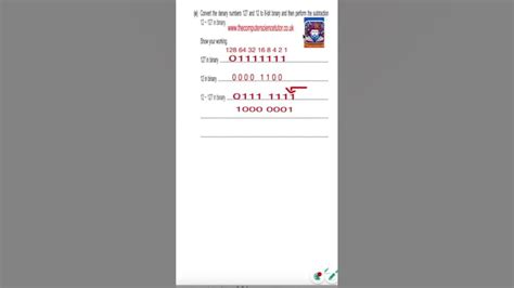 A Level Computer Science Struggling With Binary Subtraction Watch This Alevelcomputerscience