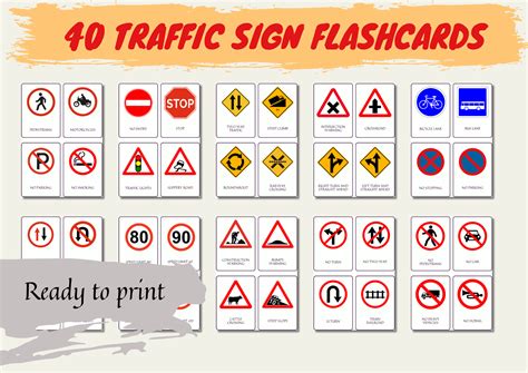 Free Printable Road Signs Flash Cards Download Free Printable Road