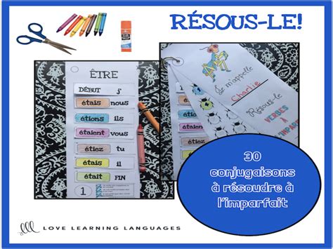 Verbes à l imparfait verbes français à découper et coller PRIMAIRE Teaching Resources